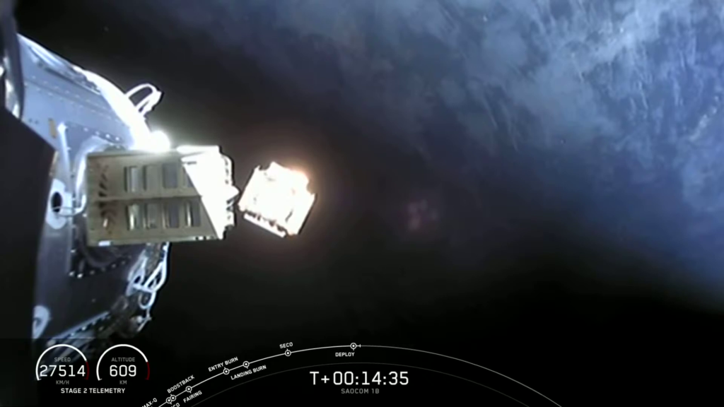 A un mes de su lanzamiento, avanzan los trabajos con el SAOCOM 1B en el ...